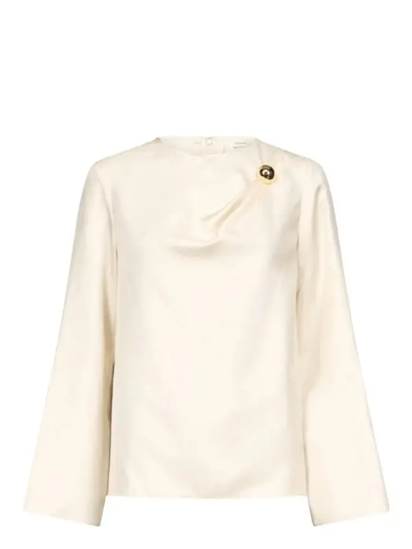 Loulou De Saison Azae Draped Blouse - White