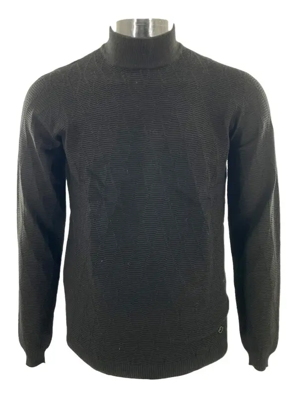 Emporio Armani High-neck Long-sleeve Sweater - Black