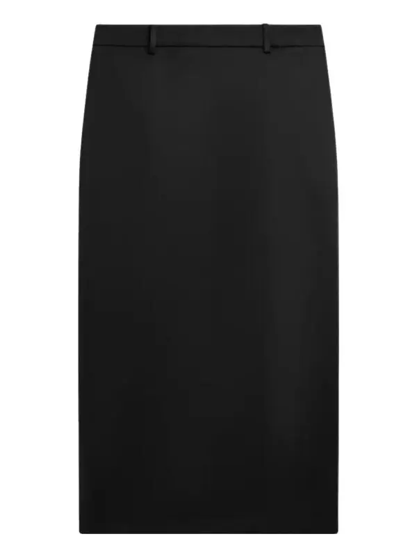THE FRANKIE SHOP Belted Midi Skirt - Black