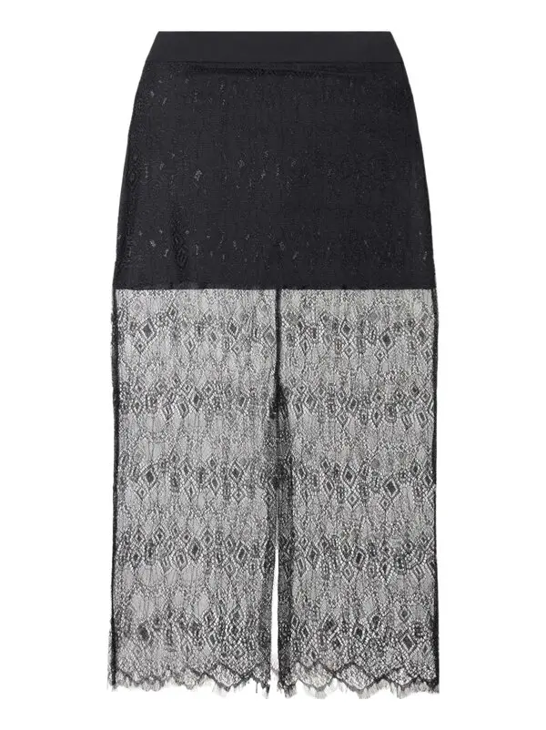 THE FRANKIE SHOP Belted Midi Skirt - Black