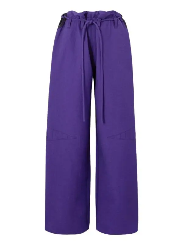 Tory Burch Wide-leg Pants With Drawstring Waist - Blue