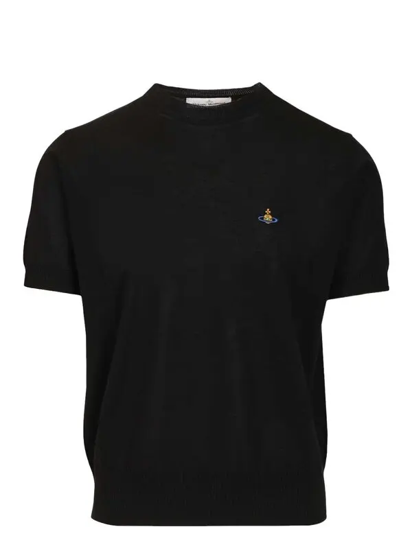 VIVIENNE WESTWOOD Orb Embroidered Alex T-shirt - Black