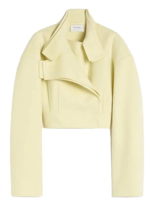 Sportmax Pure Wool Biker Jacket - Light Yellow
