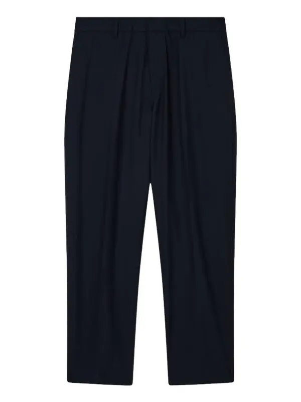 Emporio Armani Pleated Tailored Trousers - Navy Blue