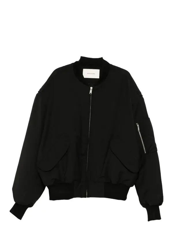 ENTIRE STUDIOS Broad Oversized Bomber Jacket - Black