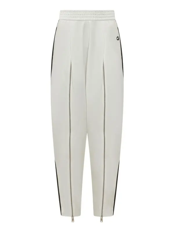 Coperni Sarouel Track Pants With Side Stripes And Zippered Details - White
