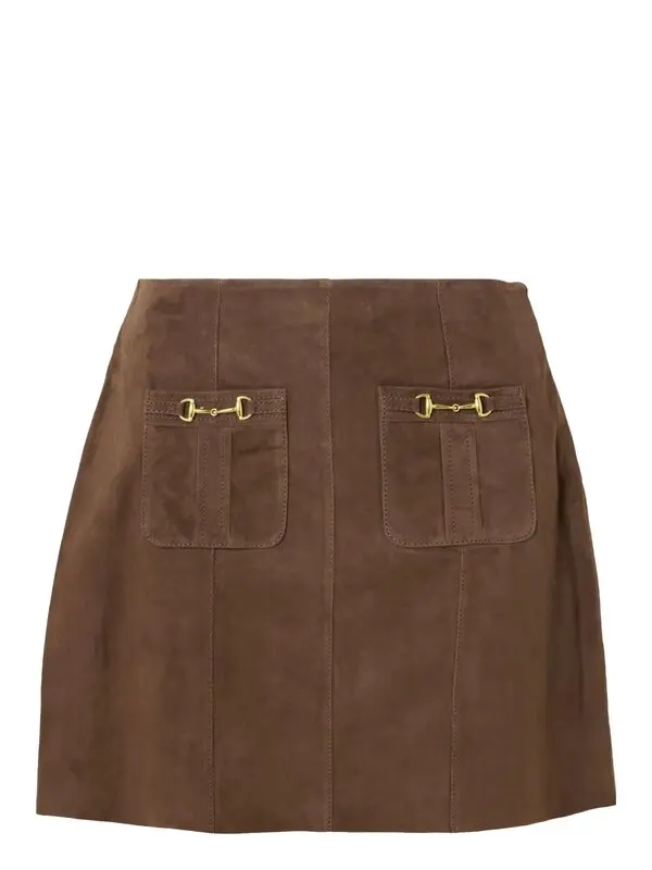 Rixo Trim-trimmed Midi Skirt - Brown