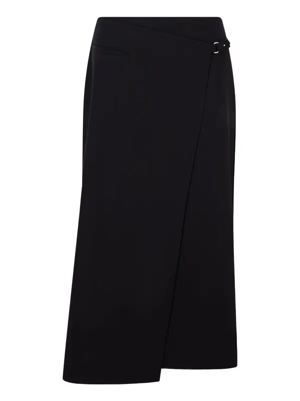 ST. AGNI Straight Skirt With Silver Trim - Black