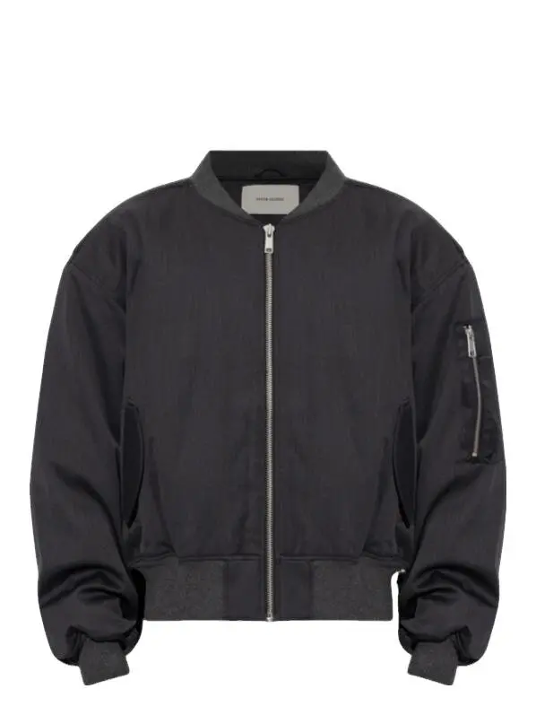 ENTIRE STUDIOS Bomber Jacket With Zipper Closure And Elasticated Hem - Black