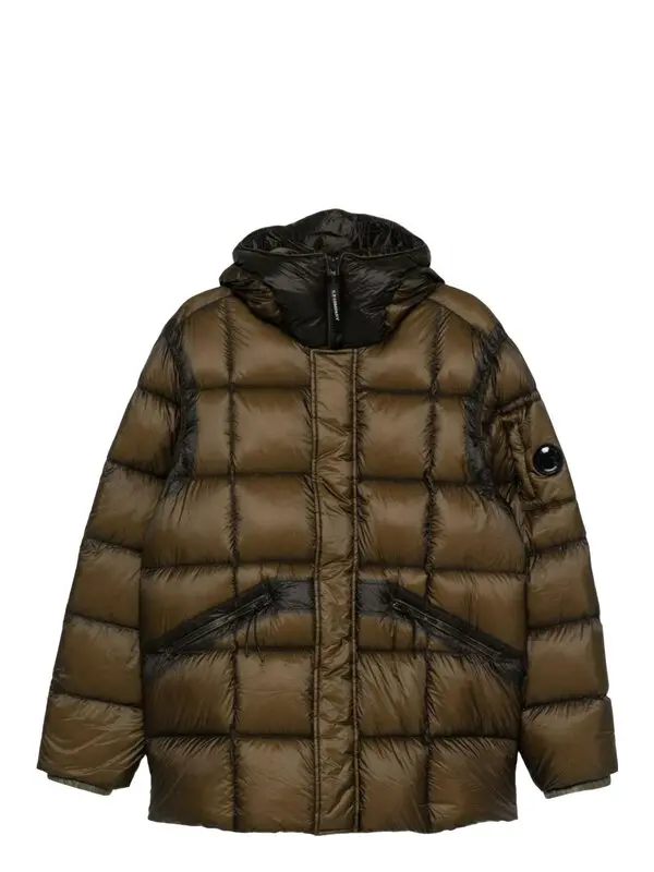 C.P. COMPANY Hooded Quilted Jacket - Black
