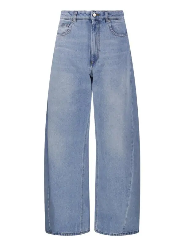 Giuseppe Di Morabito Wide Leg Jeans With Belt Loops - Light Blue