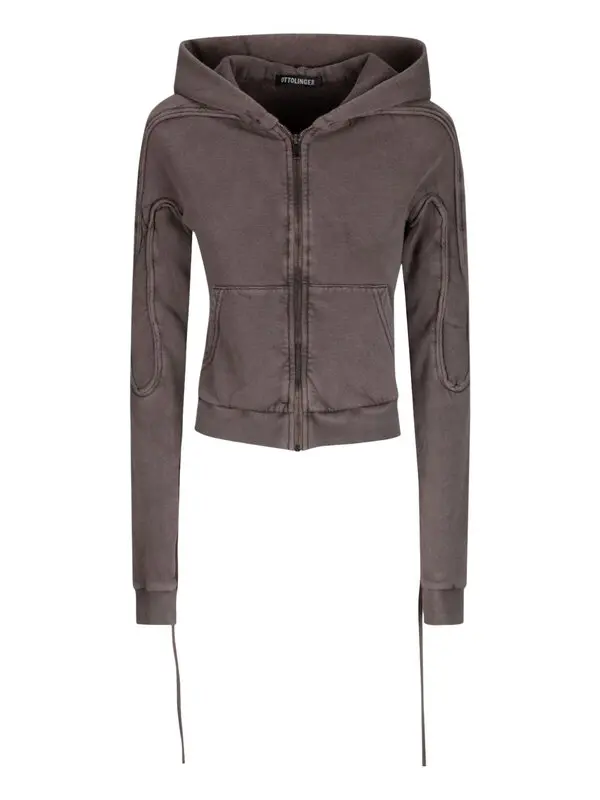 Ottolinger Sutured Zip Hoodie - Black