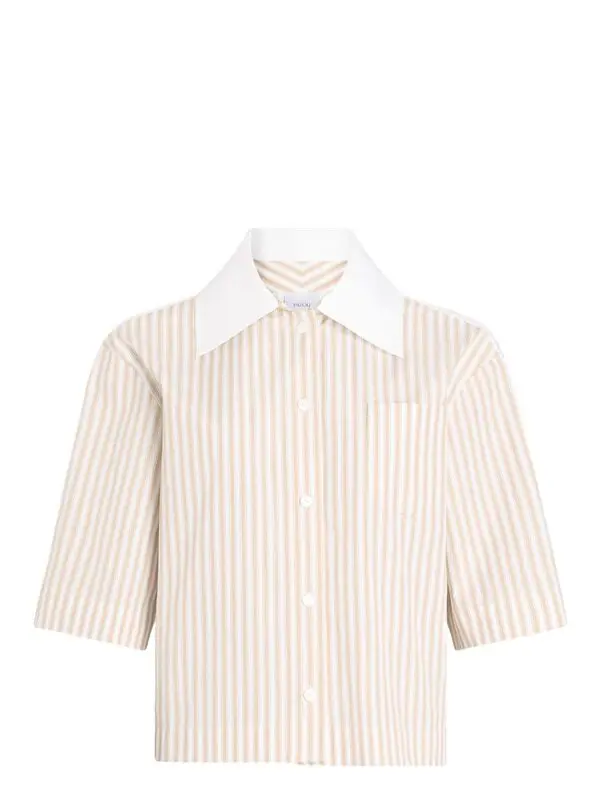 PATOU Striped Short-sleeved Shirt - White