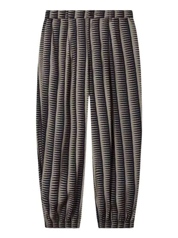 Emporio Armani Printed Drawstring Pants - Black