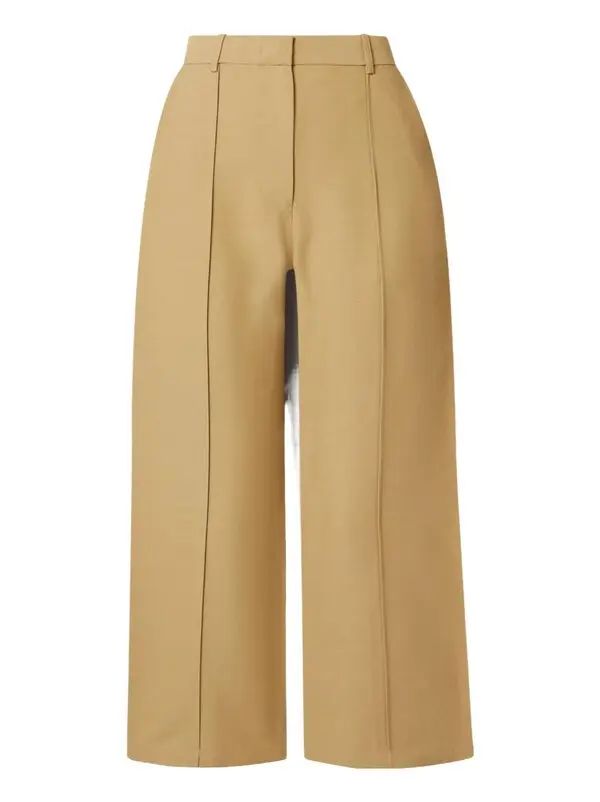 Co Tailored Straight-leg Pants With Belt Loops - Nude