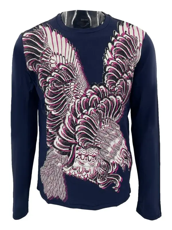 Just Cavalli Pattern Printed Long-sleeved T-shirt - Black