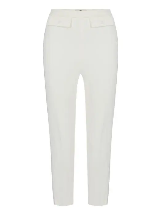Elisabetta Franchi Satin Insert Trousers - Ivory