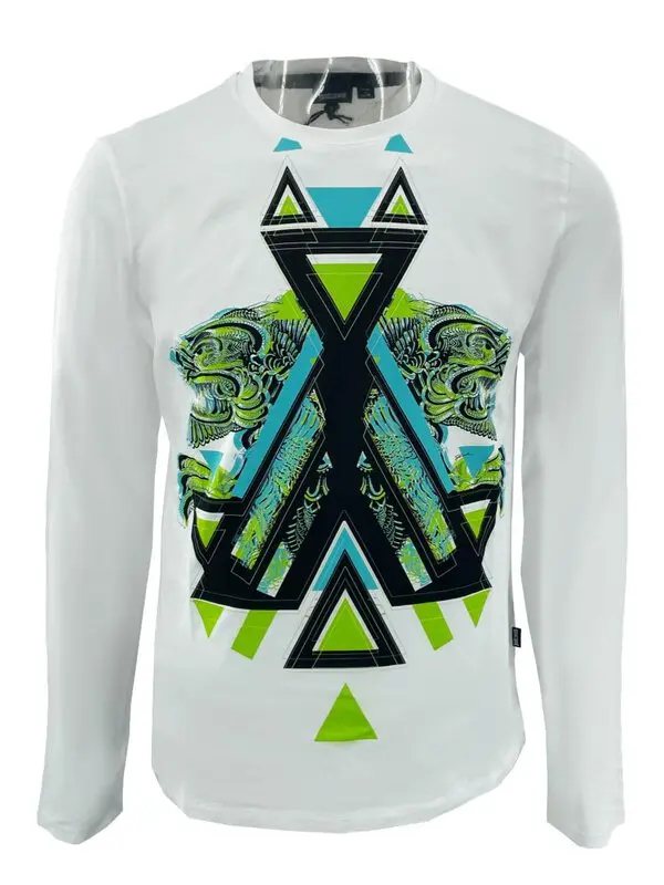 Just Cavalli Pattern Printed Long-sleeved T-shirt - Green