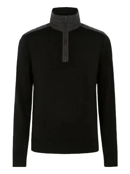 Belstaff Logo-patched Half-zip Jumper - Black