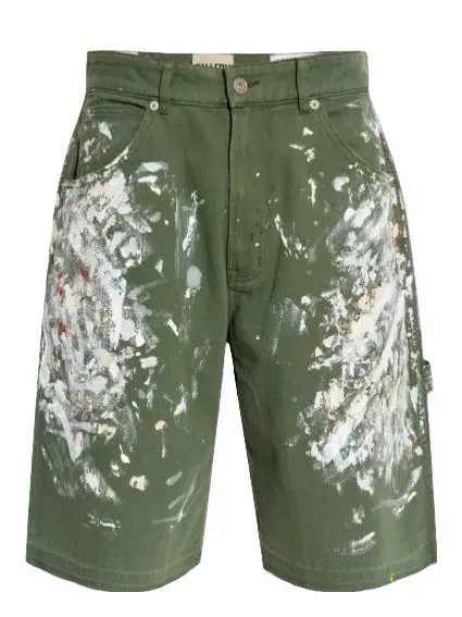 GALLERY DEPT. Distressed Denim Shorts - Green