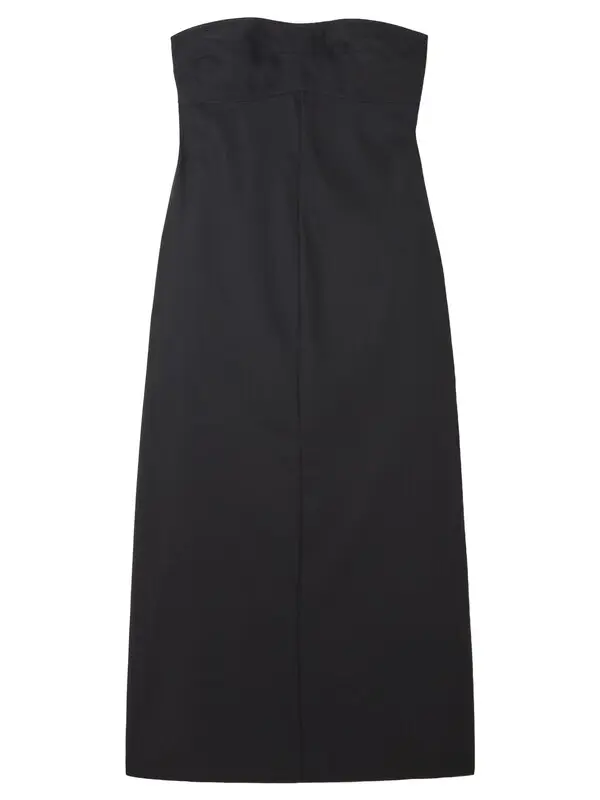 ST. AGNI Strapless Midi Dress - Black