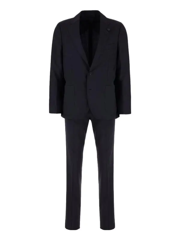 LARDINI Two Piece Tailored Suit - Black