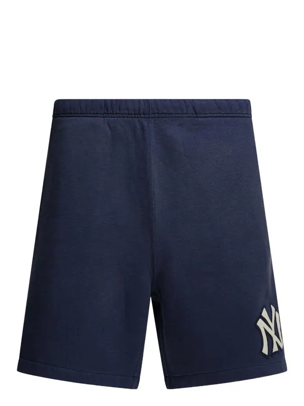 Polo Ralph Lauren Elastic Waist Shorts With Ny Logo - Dark Cobalt-blue