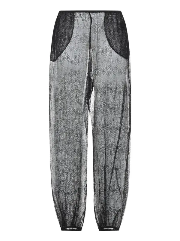 THE FRANKIE SHOP Lace Casual Pants - Black