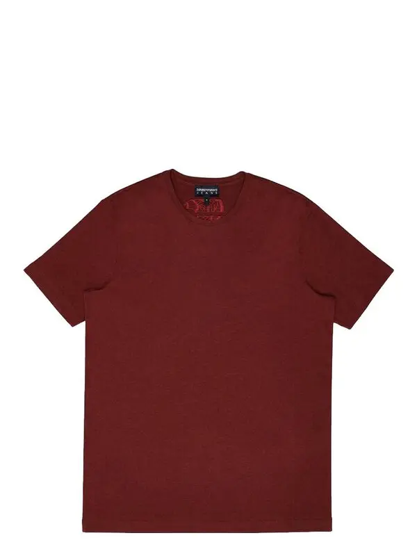Emporio Armani T-shirt With Round Neck - Brown