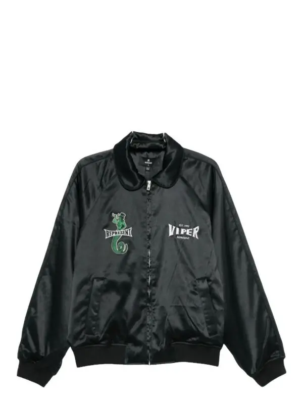 REPRESENT Viper Embroidered Zip-fastening Jacket - Black
