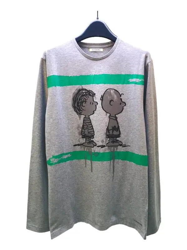Iceberg Round Collar And Long-sleeved T-shirt - Gray