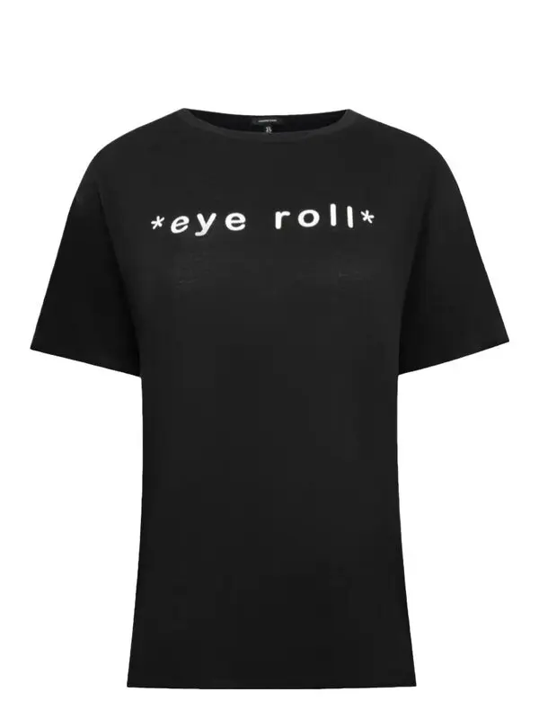 R13 Eye Roll Crew Neck Short Sleeve T-shirt - Black