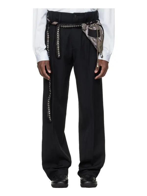 KIKO KOSTADINOV Tarhos Pleated Trousers - Black