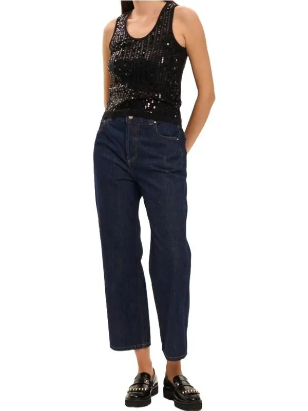 Marella Sequined Vest - Black