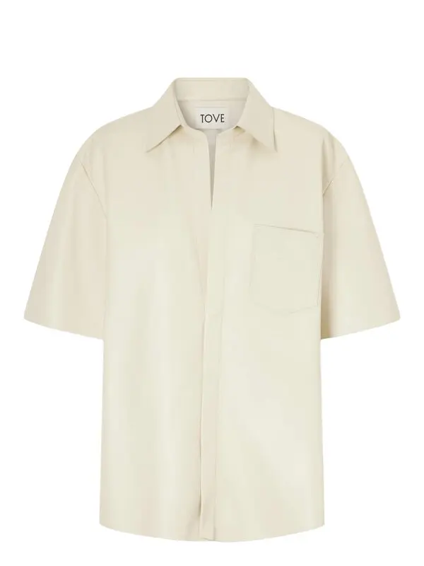 Tove Jiayun Leather Shirt - White