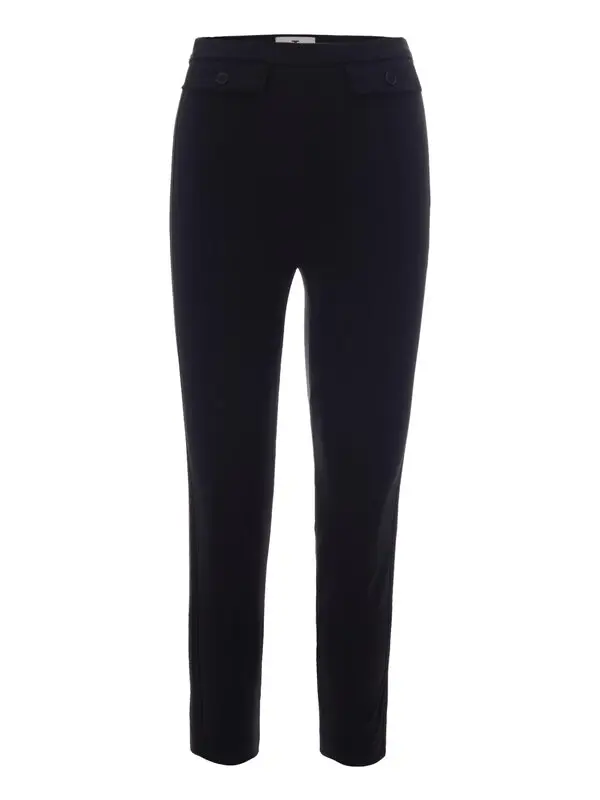 Elisabetta Franchi Satin Insert Trousers - Black