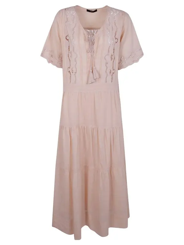 Seventy Openwork Tiered Dress - Nude