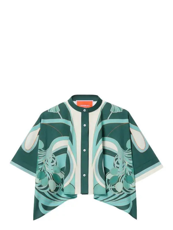 La DoubleJ Mini Foulard Shirt - Blue