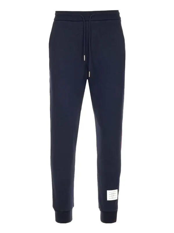 Thom Browne Dark Blue Logo Sweatpants - Black