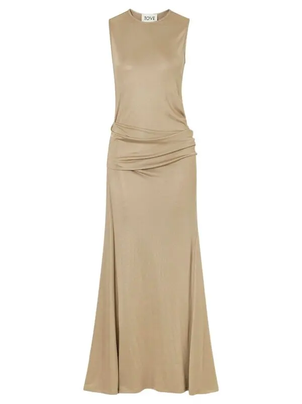 Tove Lelani Jersey Maxi Dress - Nude