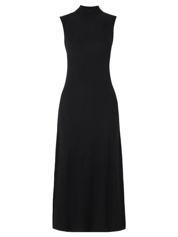 JOSEPH Gradient Stitch High Neck Dress - Black