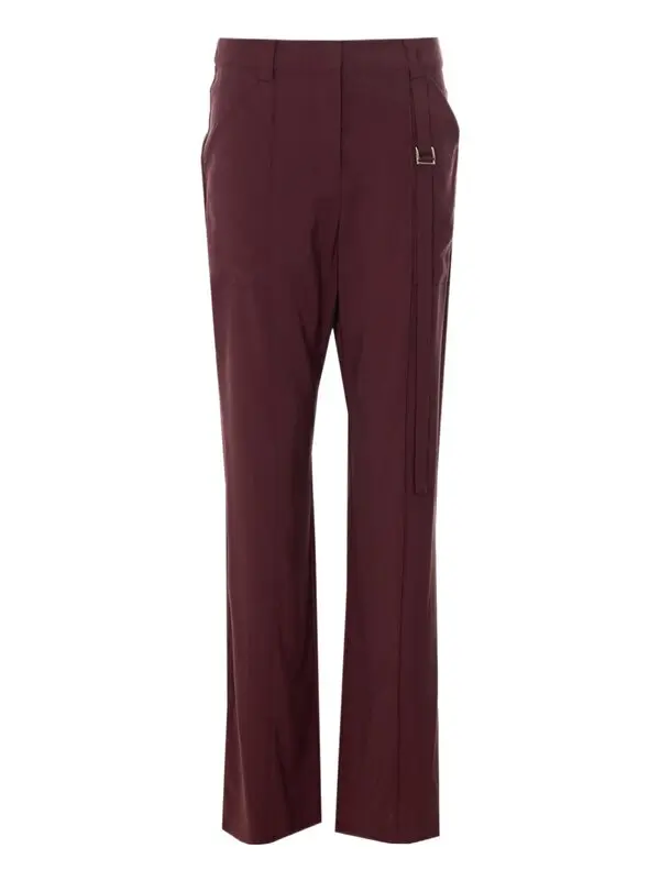 Patrizia Pepe Tailored Pleated Trousers - Red