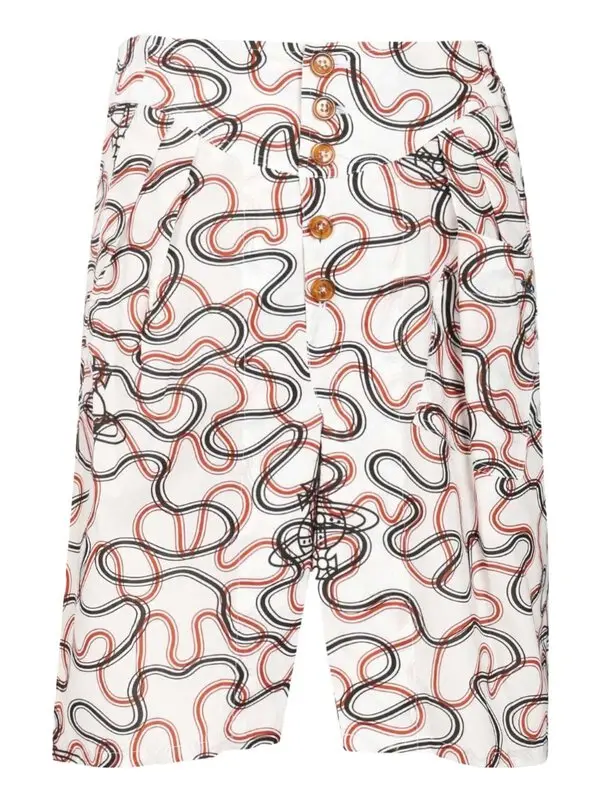 VIVIENNE WESTWOOD Romario Wiggle Bermuda Shorts - White