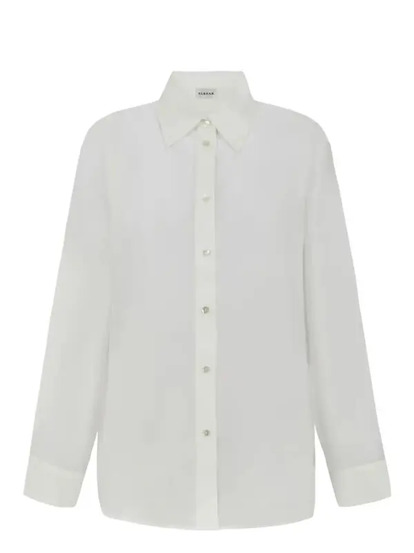 P.a.r.o.s.h Long Sleeve Buttoned Shirt - White