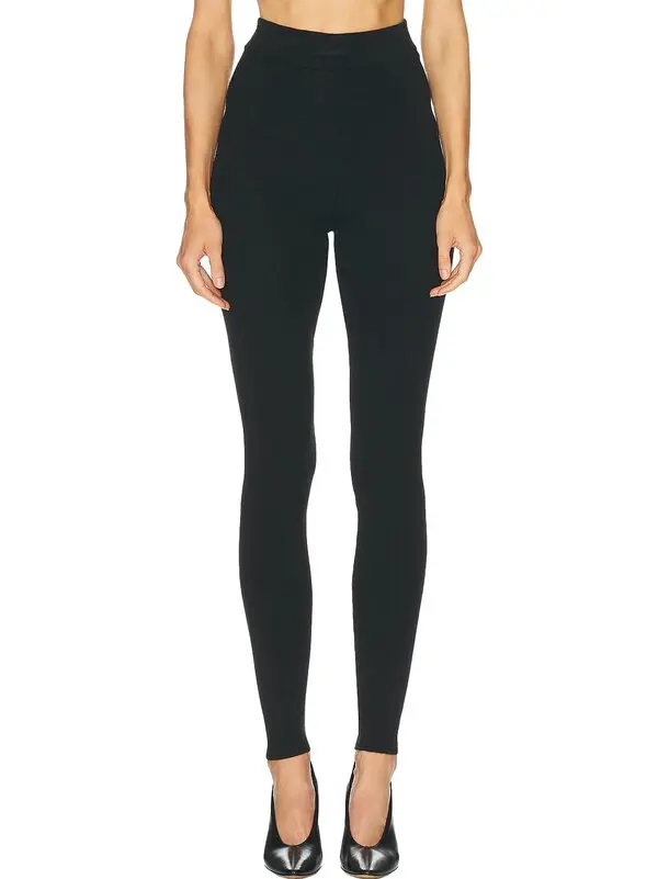 Fear Of God Ribbed Knit Elastic Waist Trousers - Vintage Black