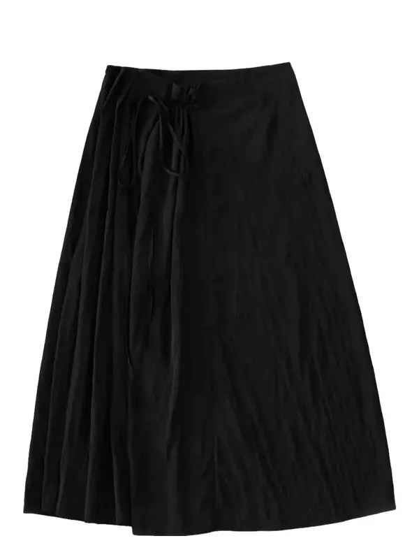 Studio Nicholson Messina Gathered Wrap Skirt - Black