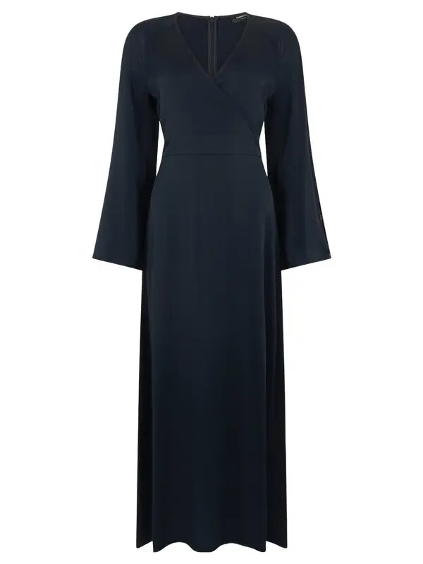 Fabiana Filippi Belted Long-sleeve Maxi Dress - Black
