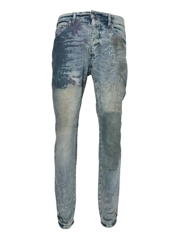 PURPLE BRAND Fossil Print Jeans - Indigo Blue