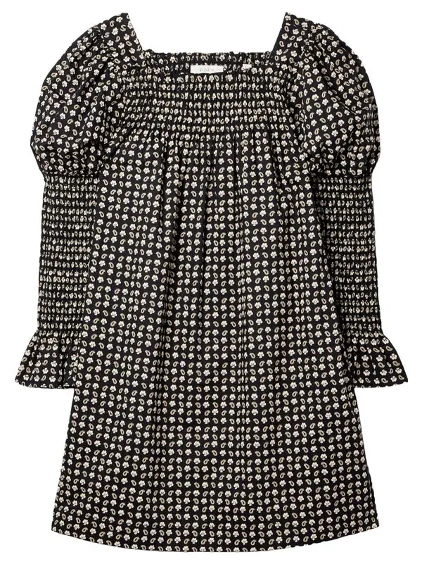 DÔEN Long Sleeve Mini Dress - Black