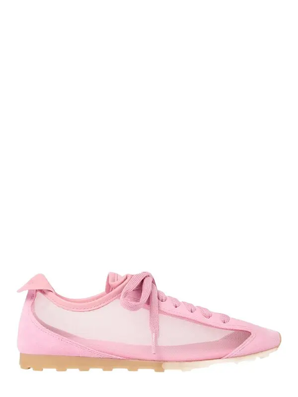 Jacquemus Lace-up Mesh Sneakers - Light Pink